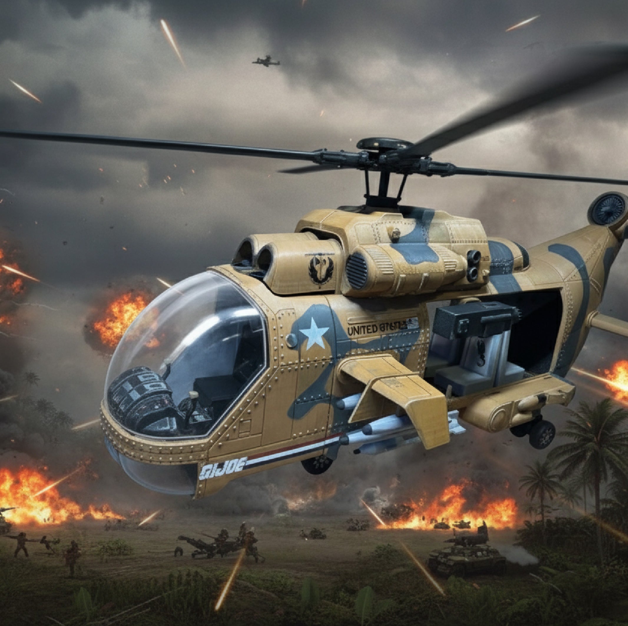 Dual Rotor Helicopter - Custom Painted – GI Customs